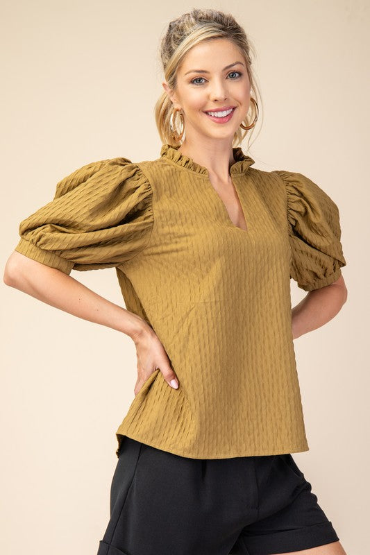Olive You More Puff Sleeve Top – Maren + Main Boutique