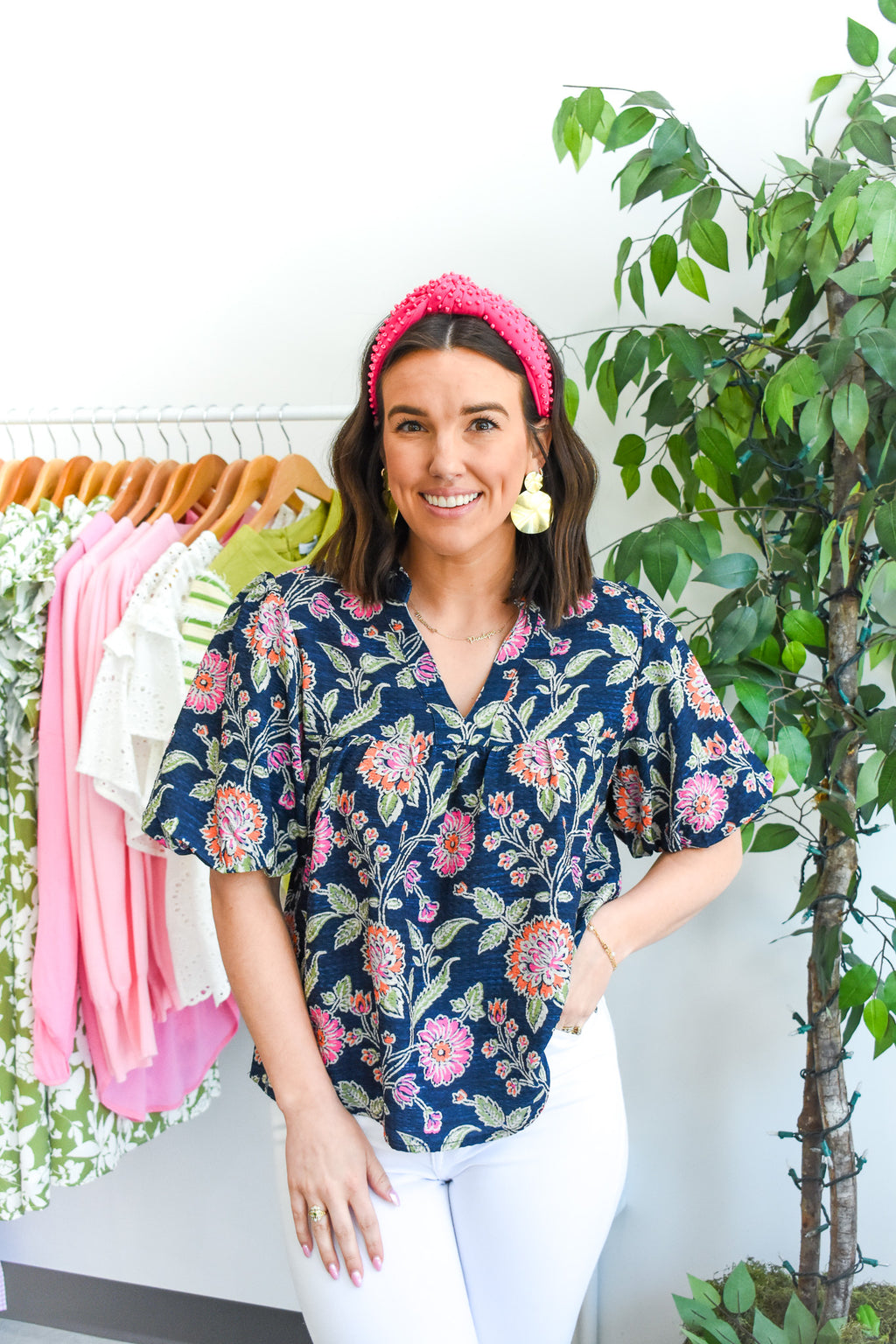 Flower Power Puff Sleeve Top – Maren + Main Boutique