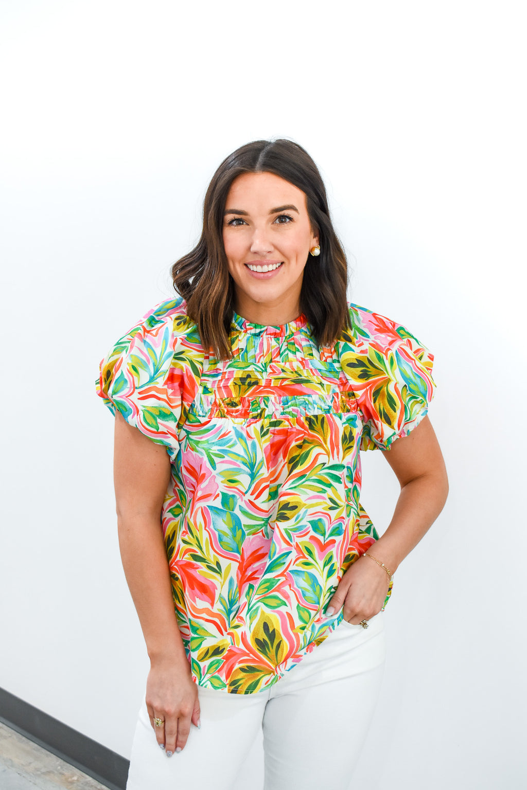 Sunny Side Floral Print Top – Maren + Main Boutique