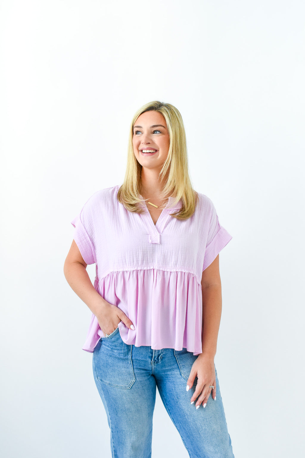 Duo Drape Ruffle Top – Maren + Main Boutique
