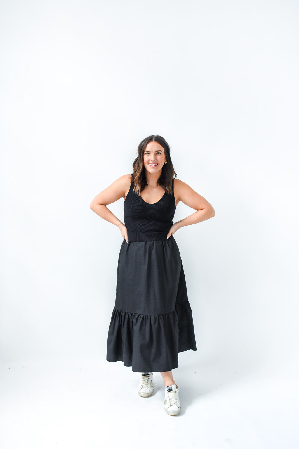 Knit Bodice Goddess Tiered Midi Dress – Maren + Main Boutique