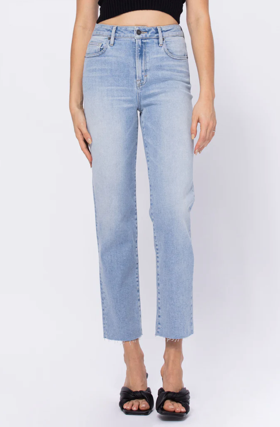 Tracey High Rise Clean Cropped Straight Jean – Maren + Main Boutique