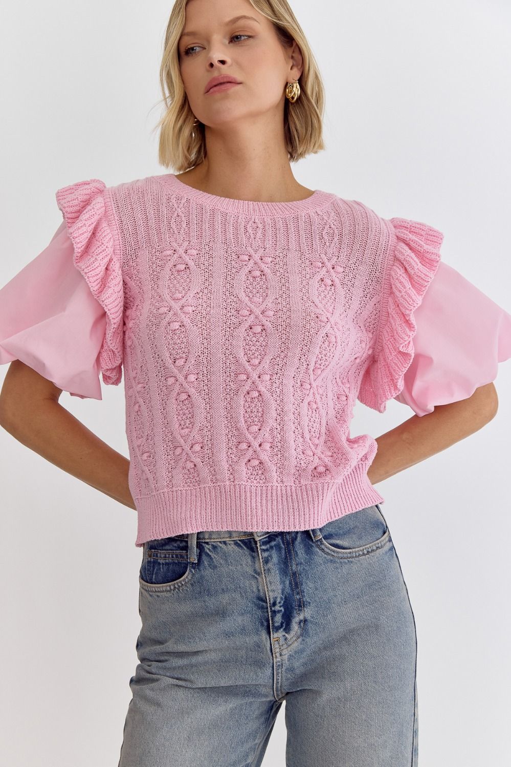 Puff Princess Short Sleeve Sweater – Maren + Main Boutique