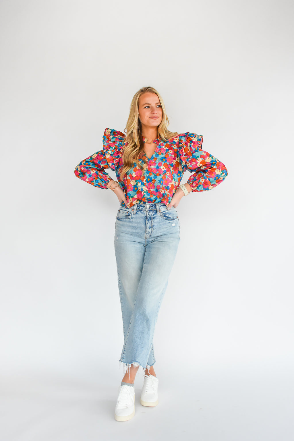 Flower Gang Ruffled Top – Maren + Main Boutique