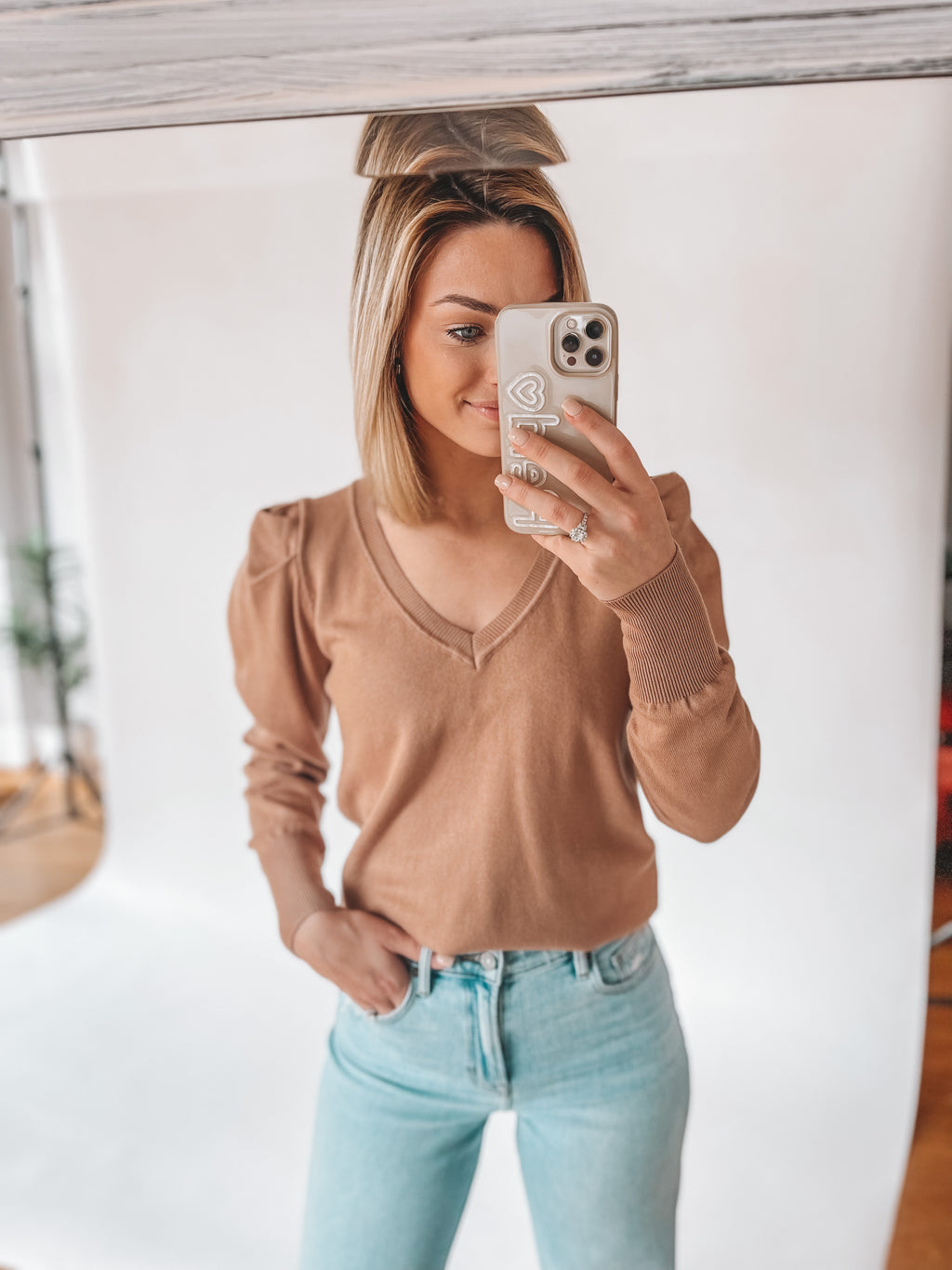 Simply Stunned Puff Sleeve Sweater – Maren + Main Boutique